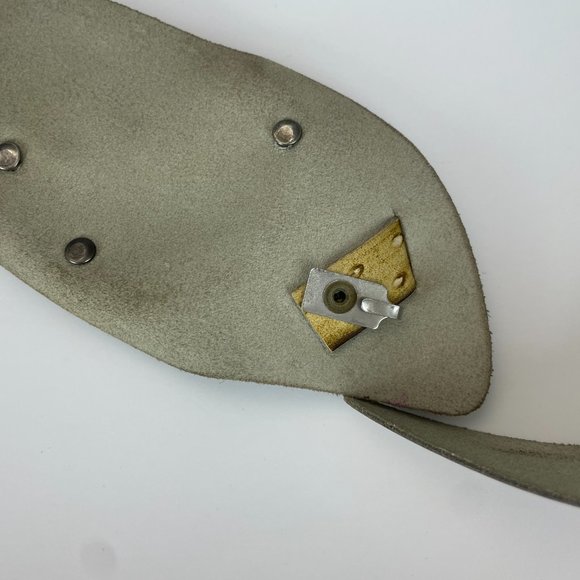 Accessories | Vintage 198s Leather Belt Rhinestones Funky Buckle | Poshmark